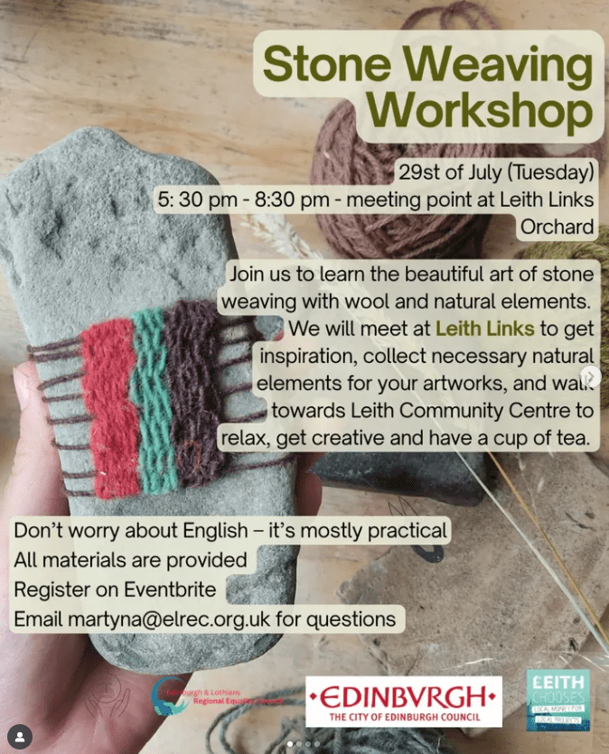 Stone Weaving Workshop - Edinburgh & Lothians Regional Equality Council