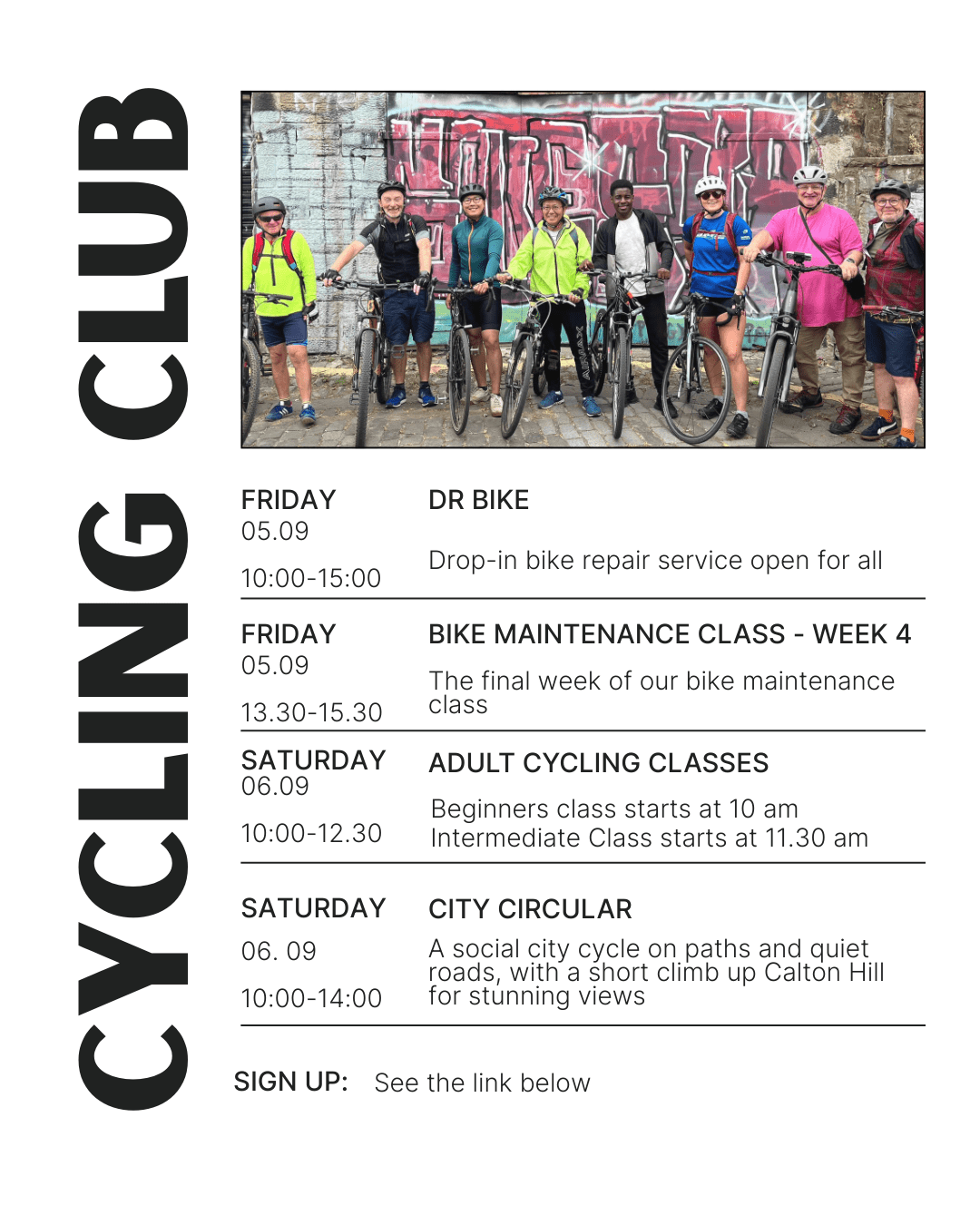 Cycling Club, Regular Classes, Maintenance and Events - Edinburgh ...