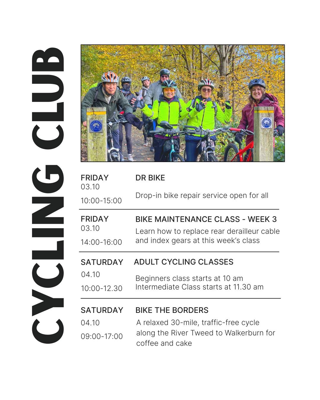 Cycling Club: Workshops & Events - Edinburgh & Lothians Regional ...
